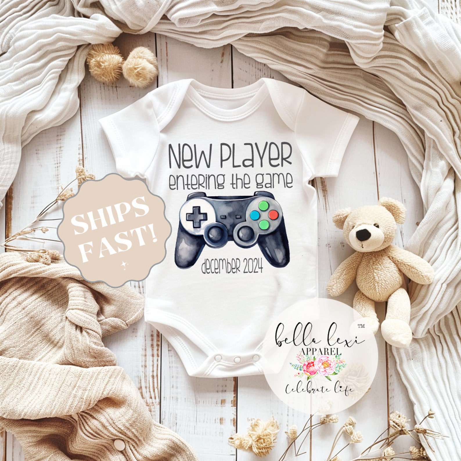 Gamer Onesie®, Pregnancy Reveal, Gamer Dad, Baby Announcement, Gaming ...