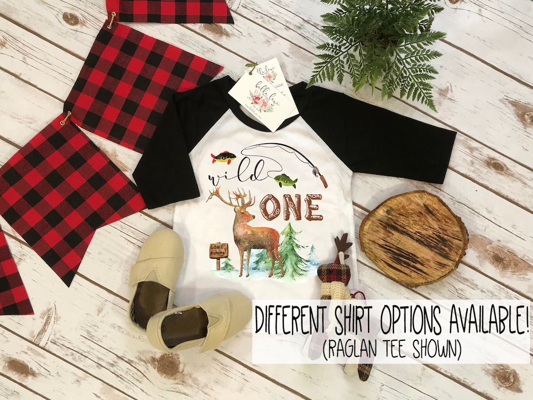 First Birthday Shirt, Hunting Birthday, Wild One Birthday, Fishing ...