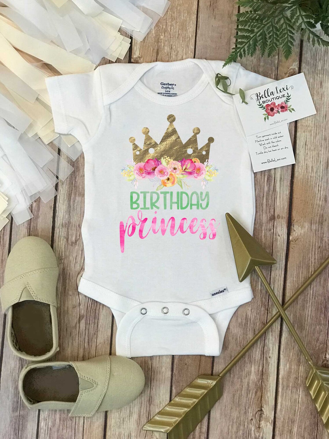 Birthday Onesie®, Birthday Princess, First Birthday Onesie, Princess ...