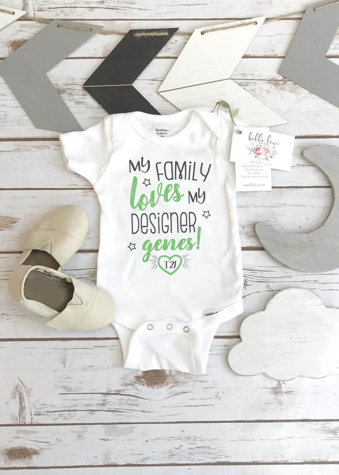 Baby Shower Gift, Designer Genes, Down Syndrome Awareness, T21, 21st ...