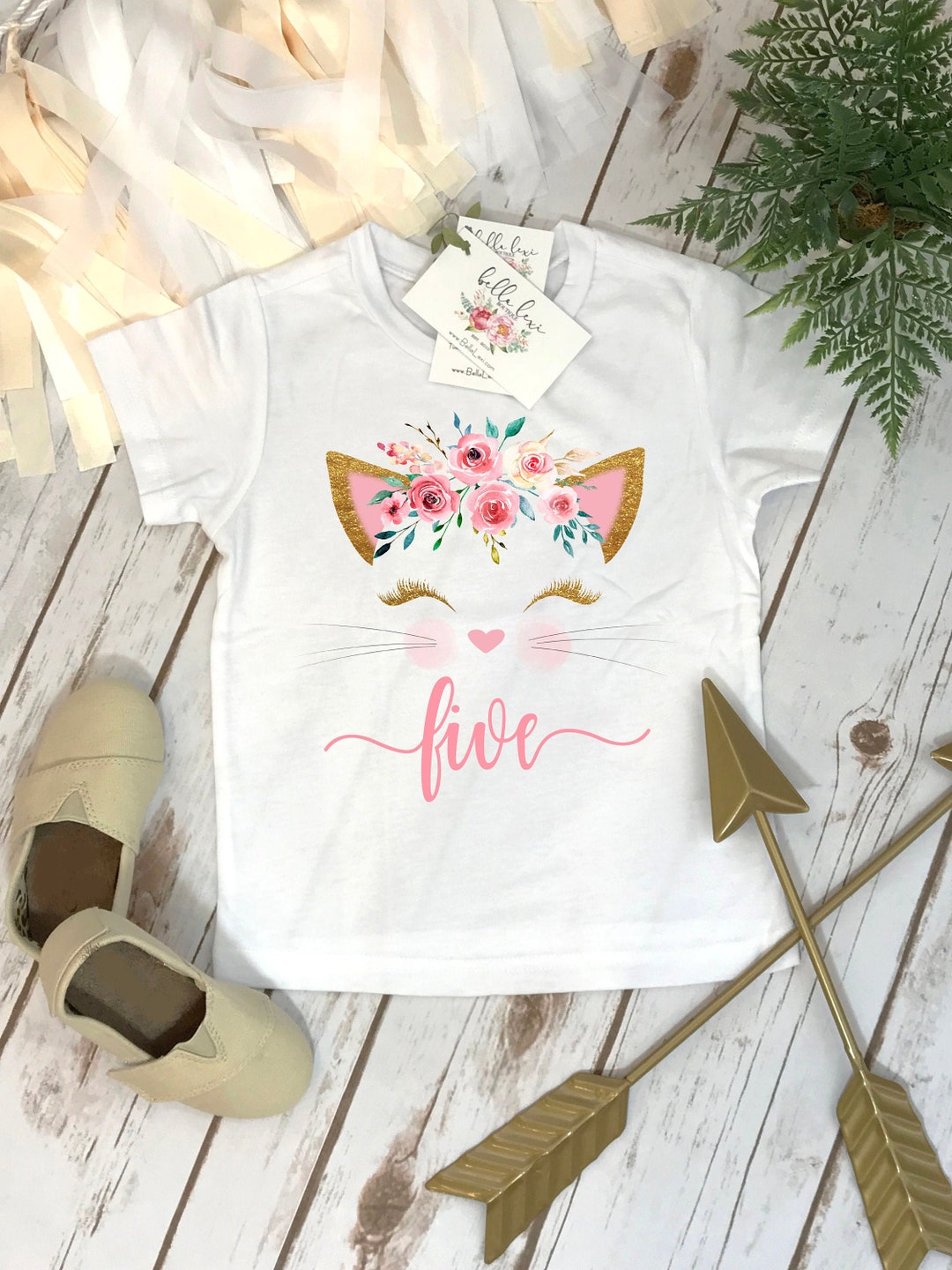 5TH Birthday Shirt, Kitten Birthday, Kitty Birthday Shirt, Custom ...