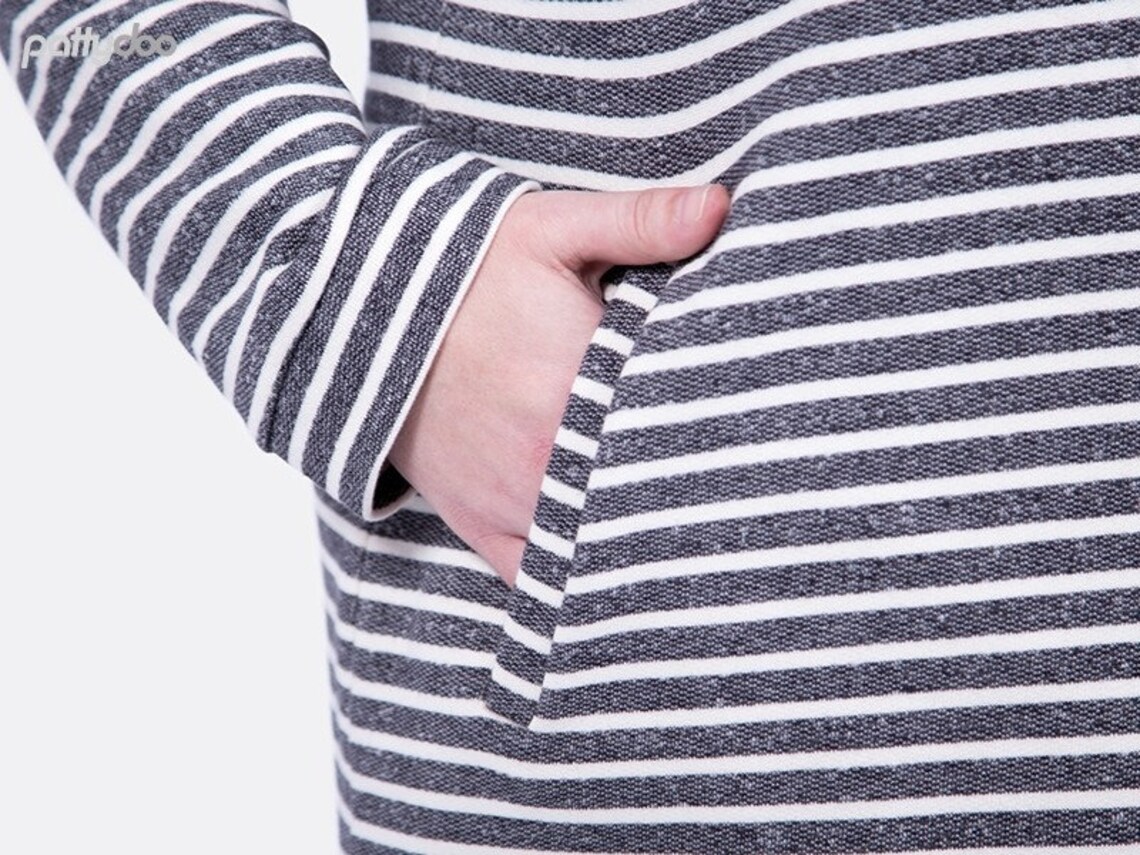 Pattydoo Sewing Paper Pattern Hooded Sweat Dress | Etsy