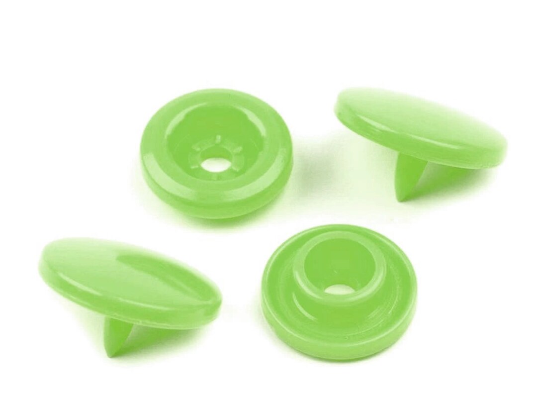 10 Snaps Plastic Snaps Round Light Green 12 Mm - Etsy