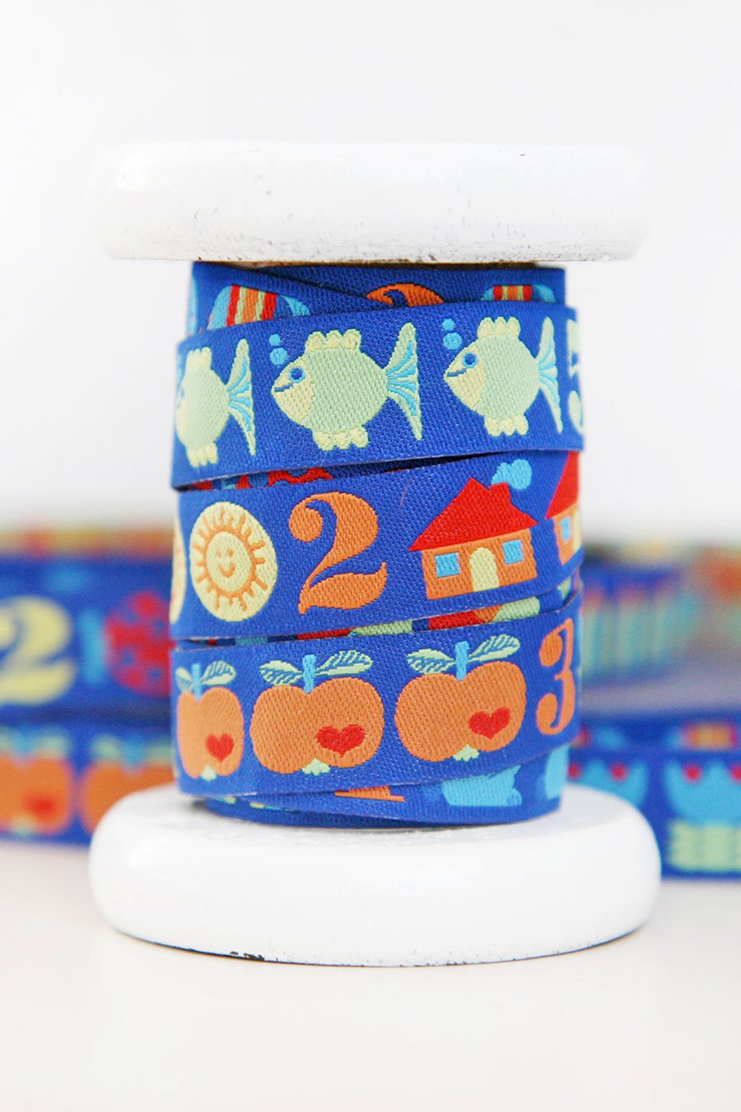 Web Ribbon Color Mix Bygraziela 123 Numbers Blue From 1 M - Etsy