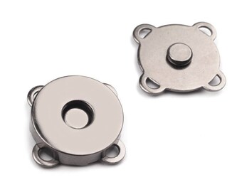 14mm Magnetic Purse Snaps Closures Black Nickel MAGNET - Etsy