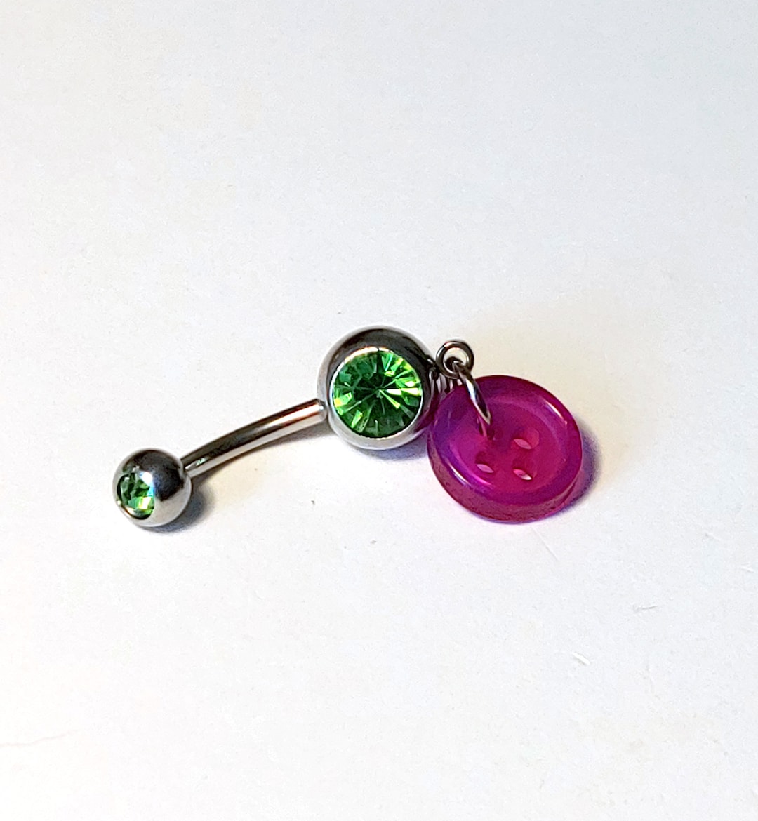 Belly Buttons Super Groovy and Unique Belly Piercing. Hot Pink Button ...