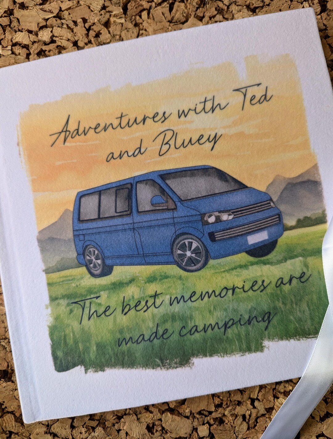Personalised VW Camper Van Inspired Velvet Memory Book T4, T5, T6, Pop ...