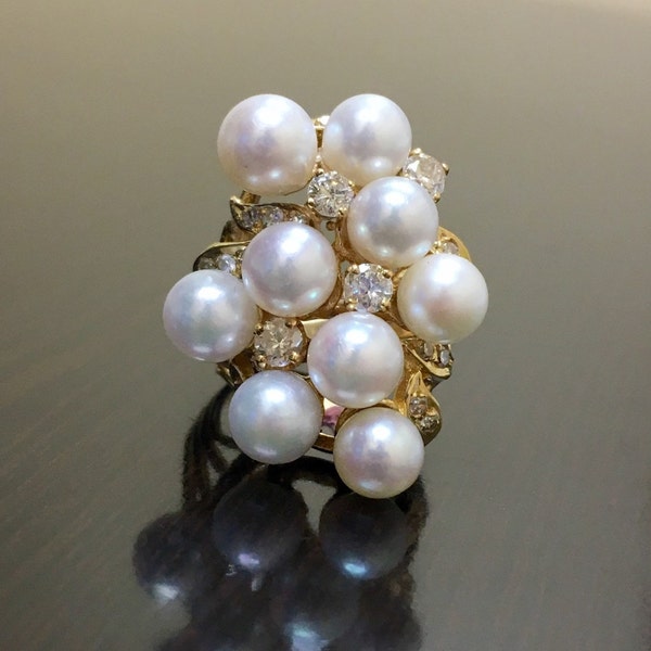 14k Pearl Ring - Etsy