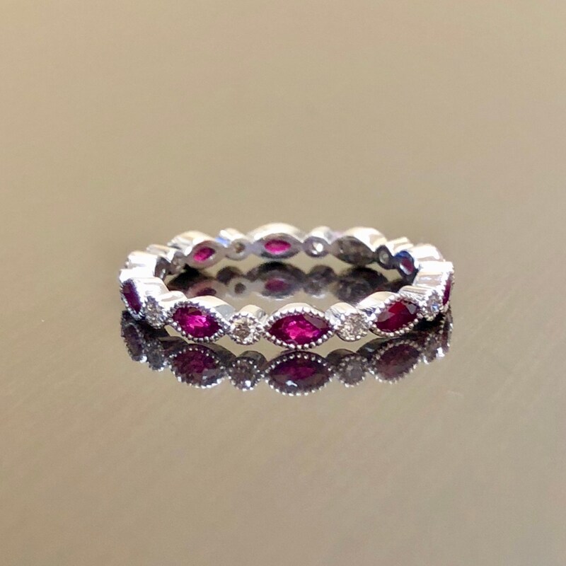 Ruby Eternity Band - Etsy