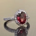 Art Deco Platinum Halo Ruby Diamond Engagement Ring - Platinum Art Deco ...