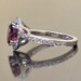Art Deco Platinum Halo Ruby Diamond Engagement Ring - Platinum Art Deco ...