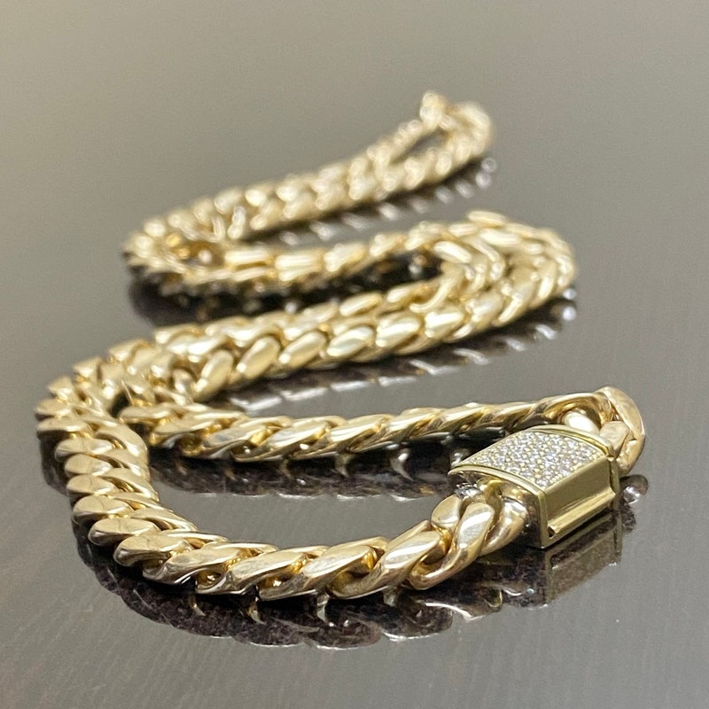 18k Gold Cuban Chain - Etsy
