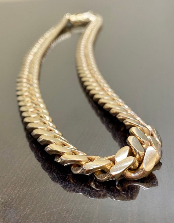 14K Yellow Gold Cuban Necklace Solid 14K Gold Cuban Link Necklace 24 Inch Cuban Gold Chain 12 MM Cuban Link Yellow Gold Necklace Etsy