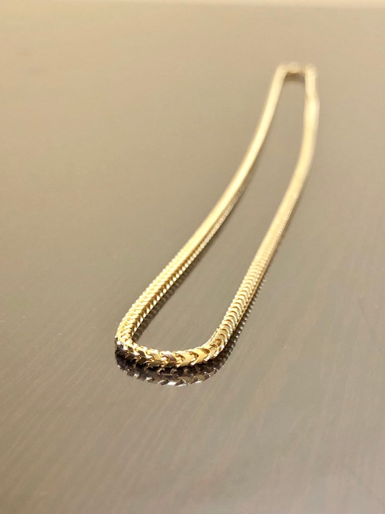 18K Yellow Gold Franco Necklace 18K Gold Franco Chain - Etsy