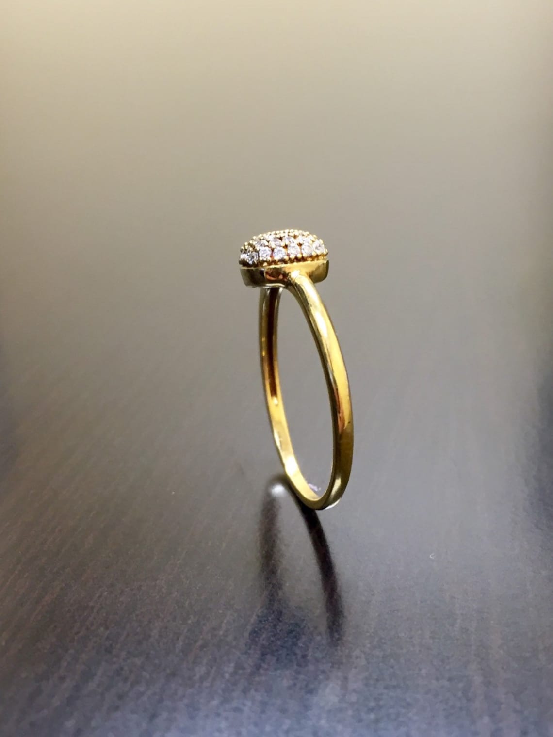 18K Yellow Gold Diamond Engagement Ring 18K Gold Diamond - Etsy