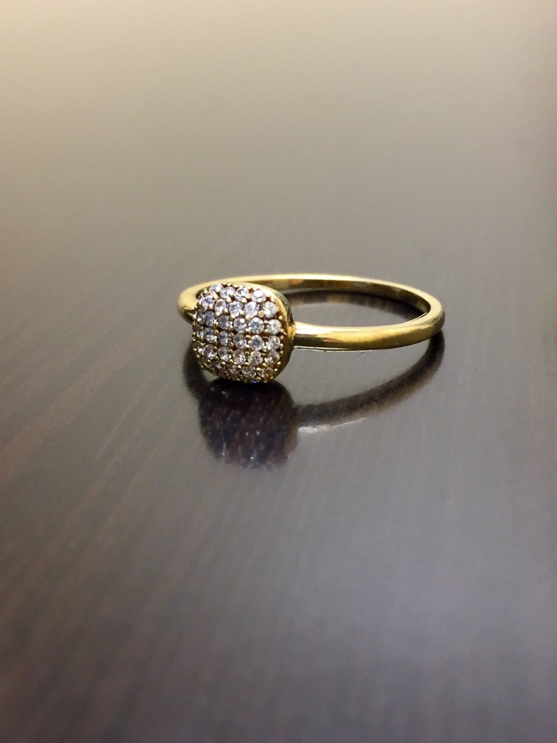 18K Yellow Gold Diamond Engagement Ring 18K Gold Diamond - Etsy