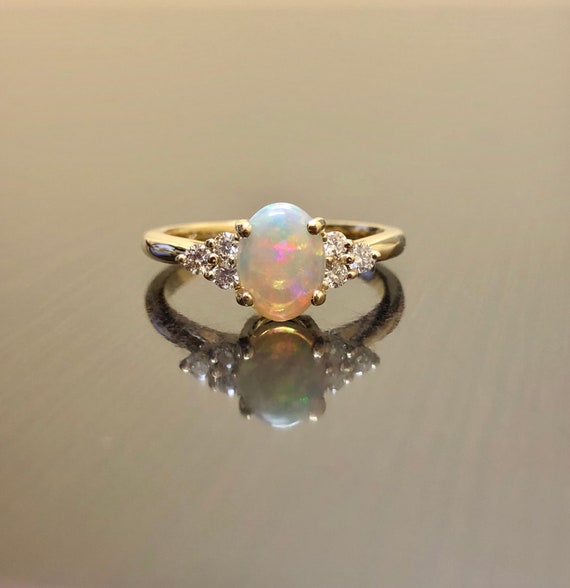 Etsy opal engagement ring store
