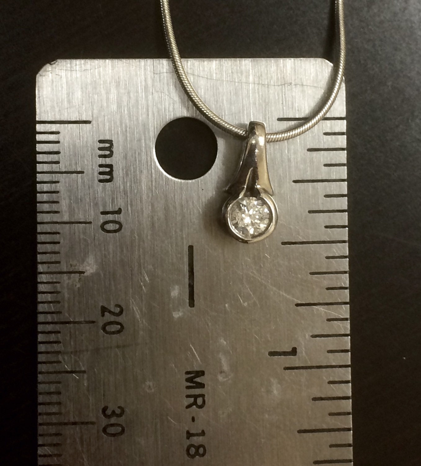 Diamond Necklace Diamond Bezel Pendant Bezel Set Diamond | Etsy