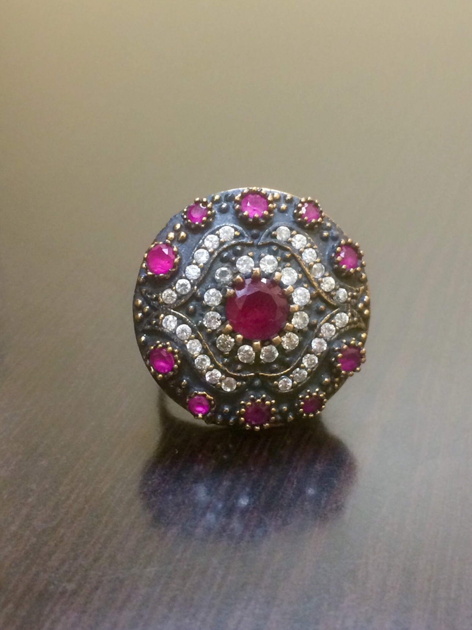 Art Deco Ruby Ring Victorian Ruby Ring Antique Style Ring - Etsy