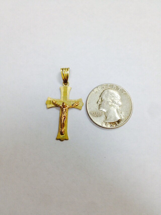 14K Yellow Gold Cross 14K Gold Cross Pendant Yellow Gold - Etsy
