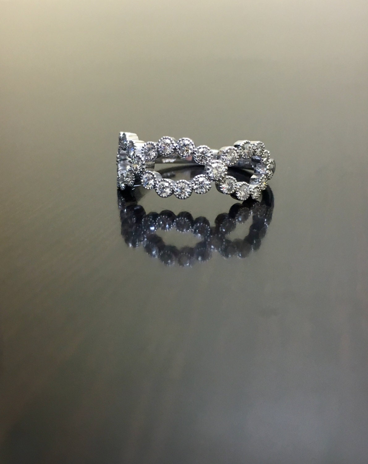 Platinum Diamond Engagement Band Platinum Art Deco Diamond | Etsy