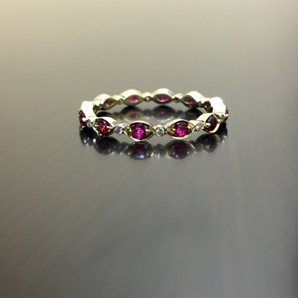 Ruby Eternity Band - Etsy