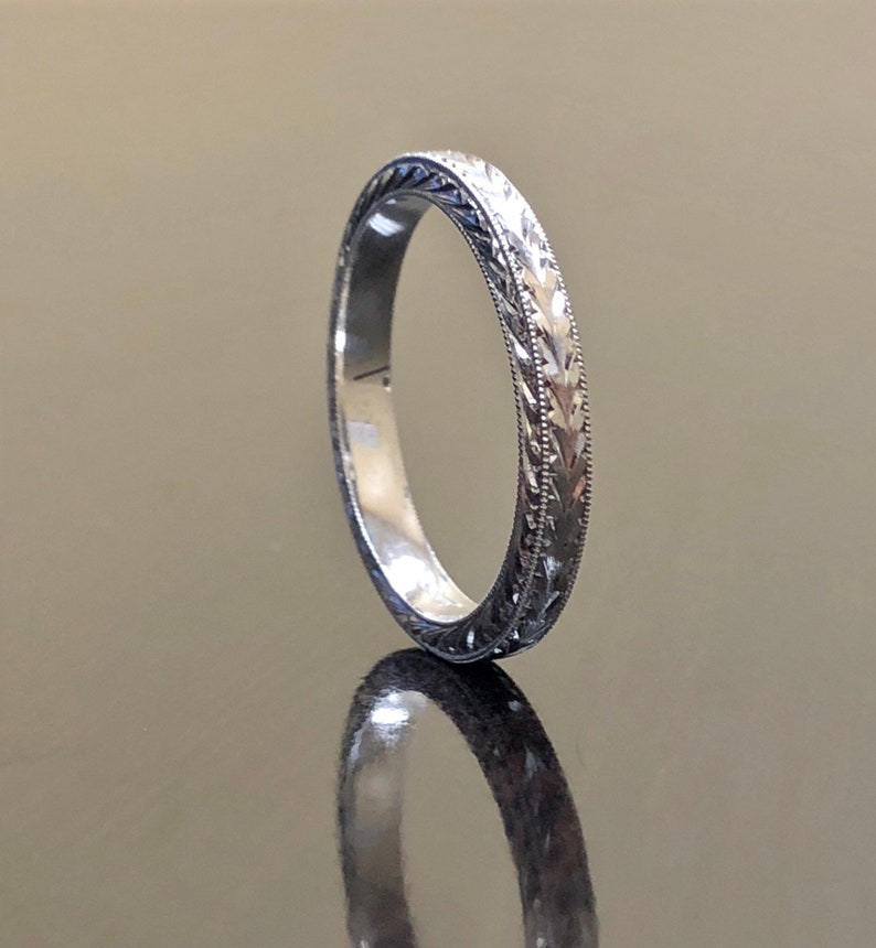 Platinum Band Engraved Platinum Engagement Band Platinum - Etsy