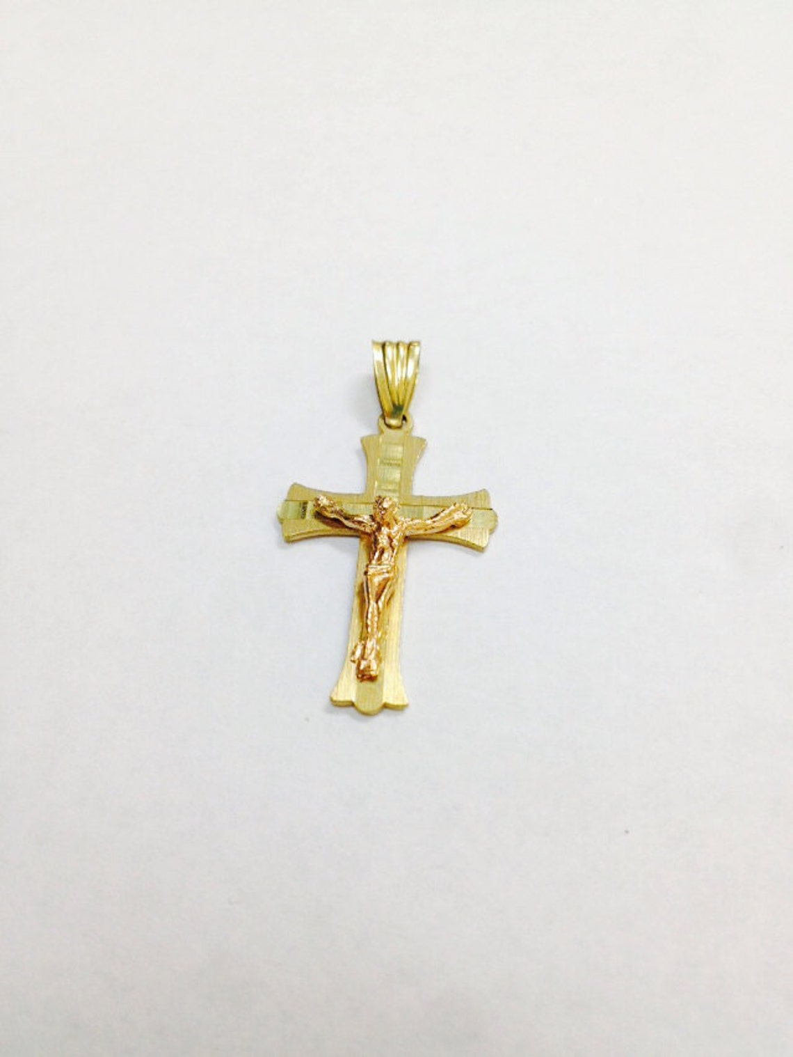 14K Yellow Gold Cross 14K Gold Cross Pendant Yellow Gold - Etsy