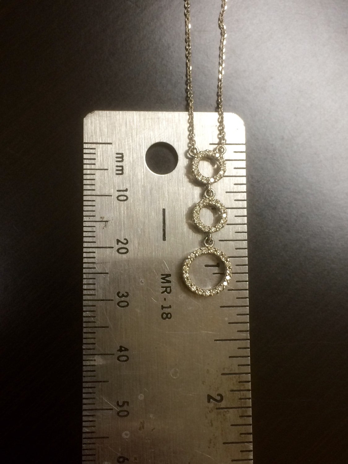 Classic Timeless Triple Loop 14K White Gold Diamond Necklace - Etsy