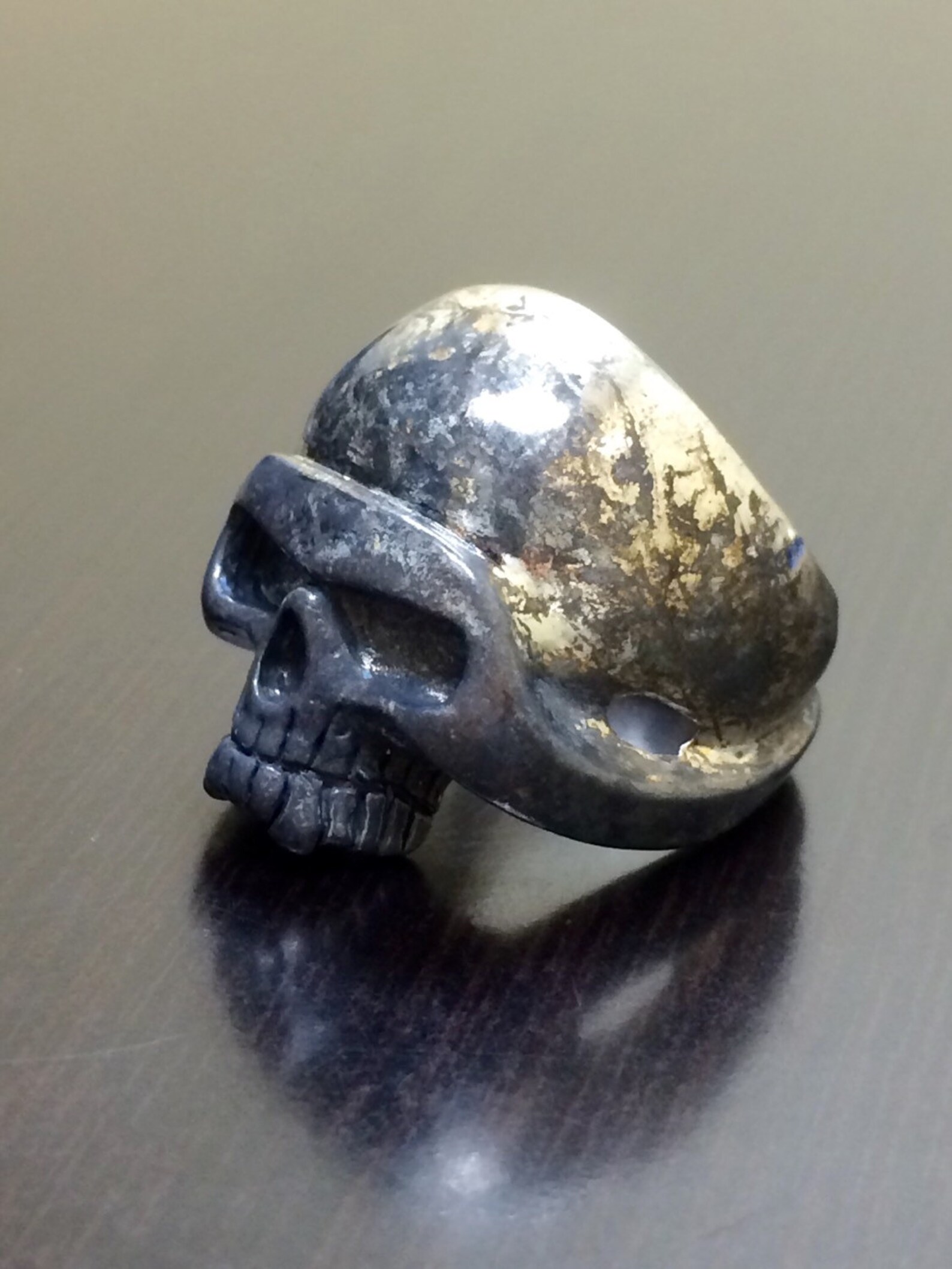 Sterling Silver Handmade Skull Ring Biker Skull Ring - Etsy