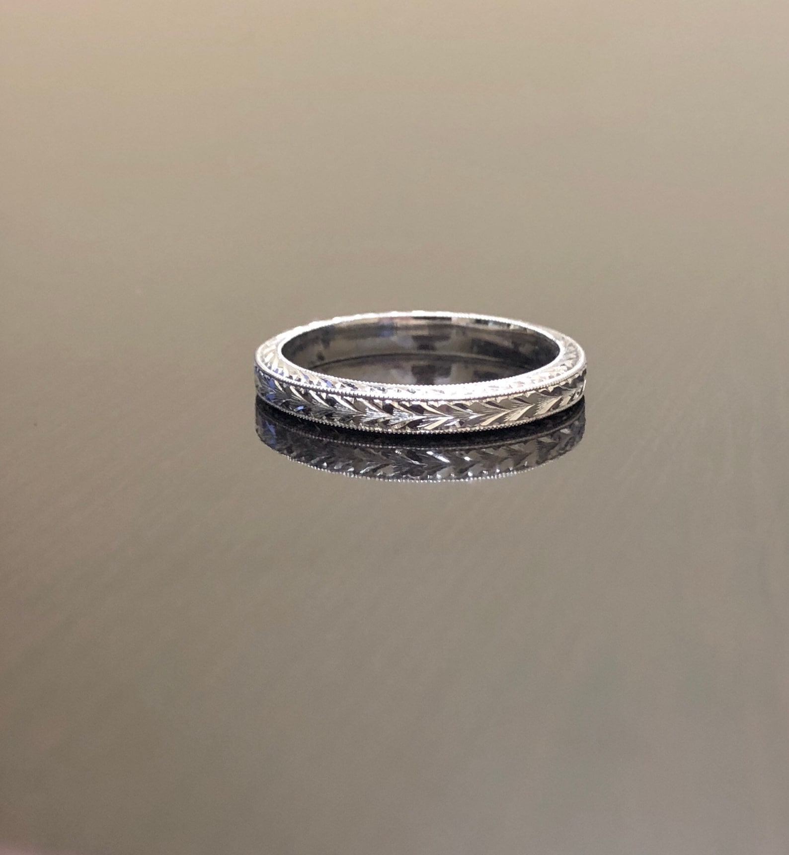 Platinum Band Engraved Platinum Engagement Band Platinum - Etsy