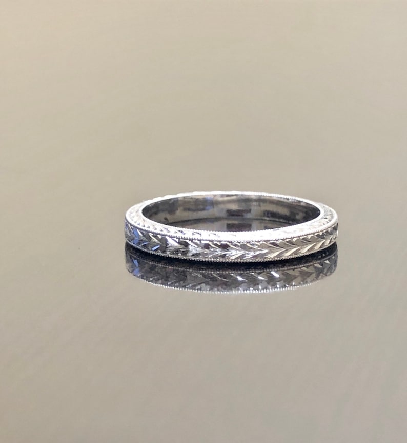 Platinum Band Engraved Platinum Engagement Band Platinum - Etsy