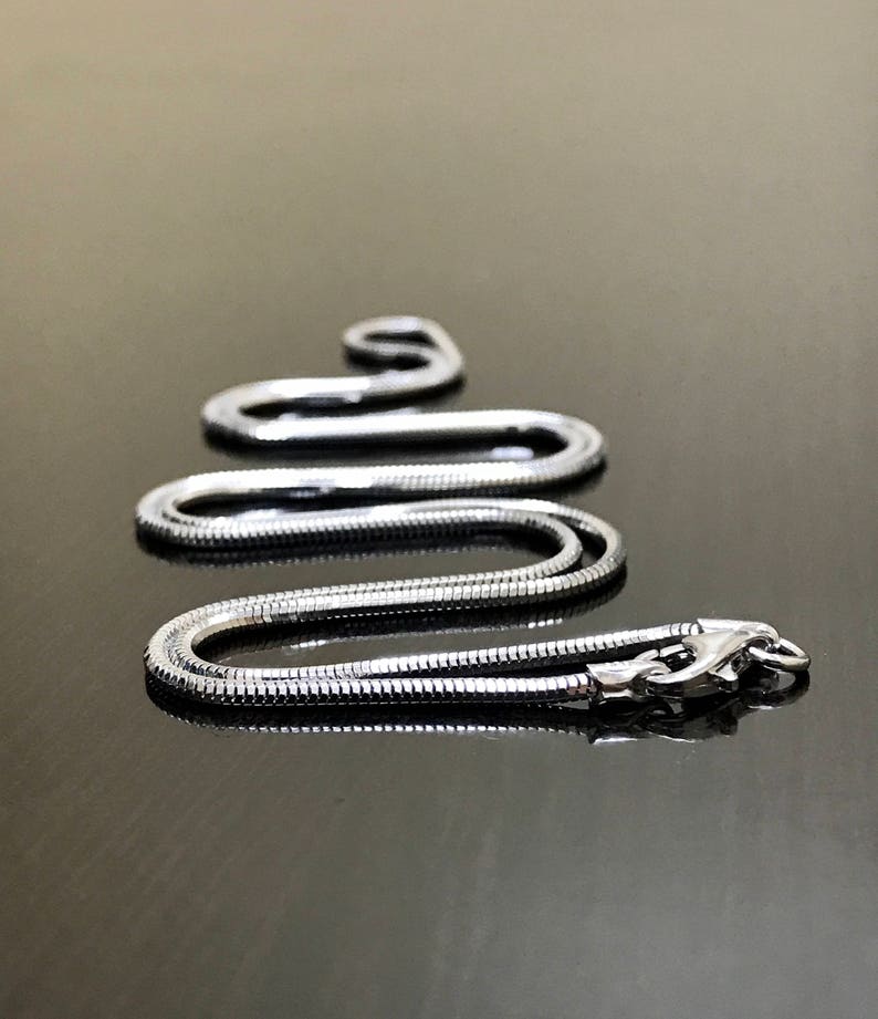 Sterling Silver Snake Chain - Snake Silver Necklace - Snake Silver ...