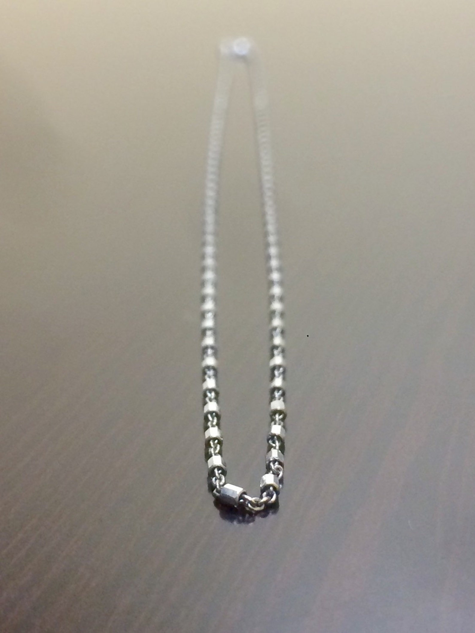 Silver Necklace - Sterling Silver Necklace - Silver Bead Chain - Silver ...