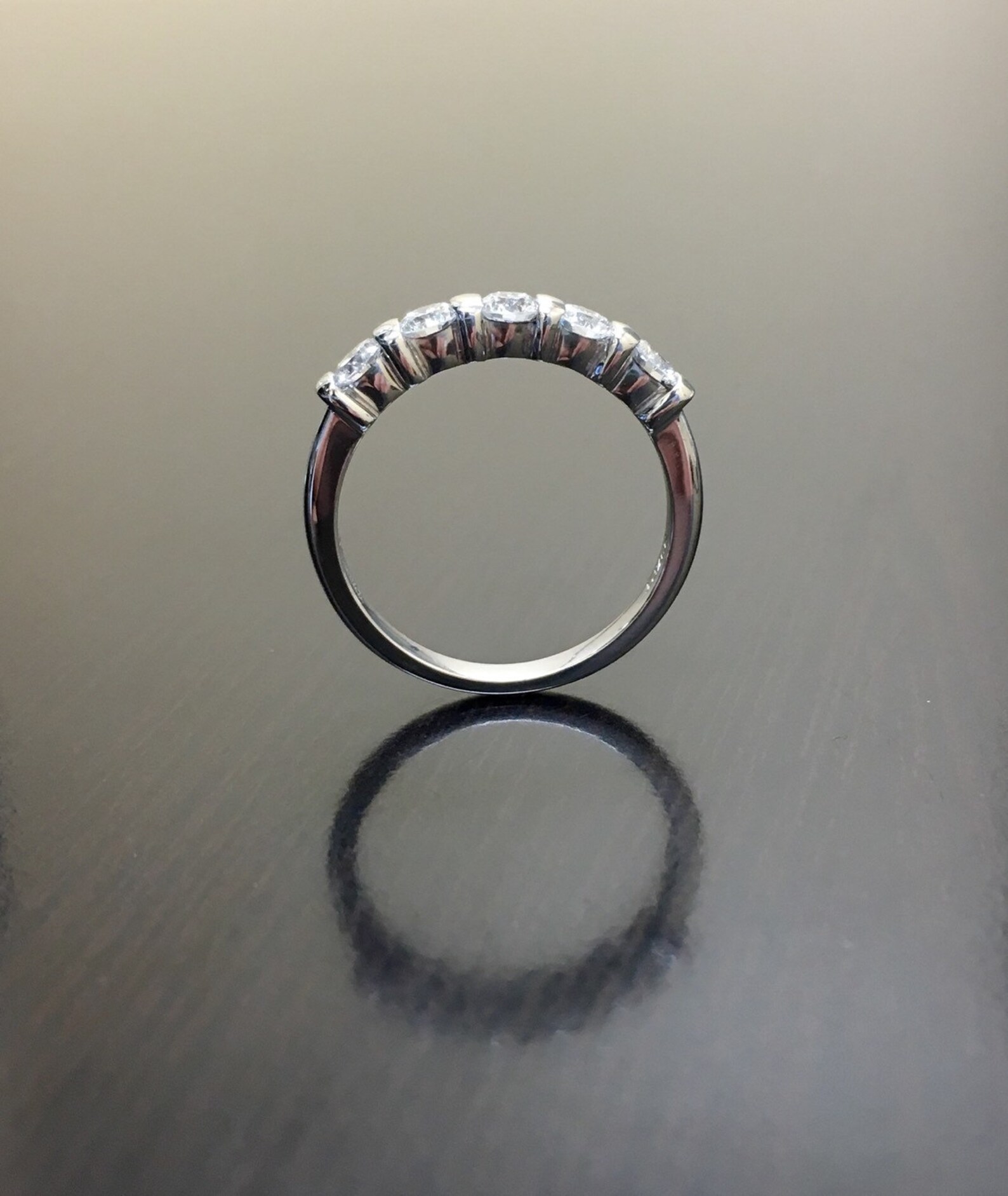 Platinum Diamond Engagement Band Platinum Diamond Wedding - Etsy