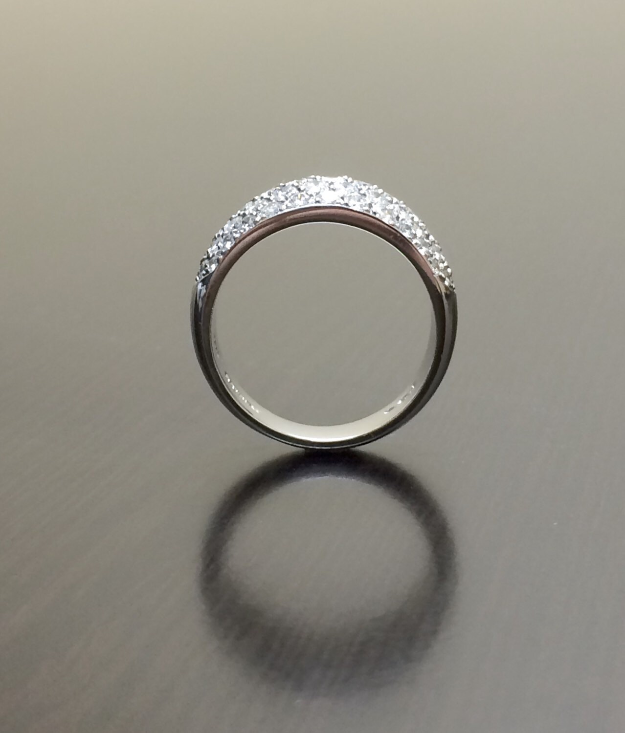 Platinum Diamond Engagement Band Diamond Wedding Band | Etsy