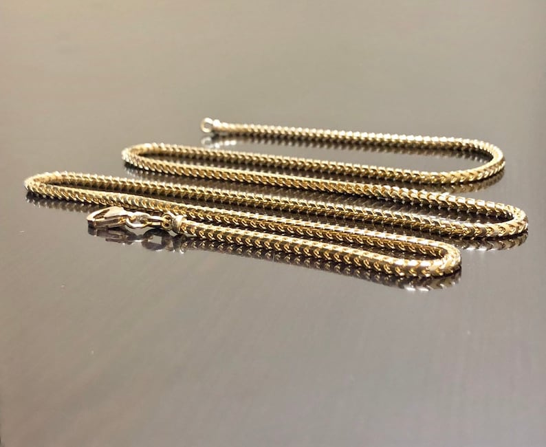18K Yellow Gold Franco Necklace 18K Gold Franco Chain - Etsy