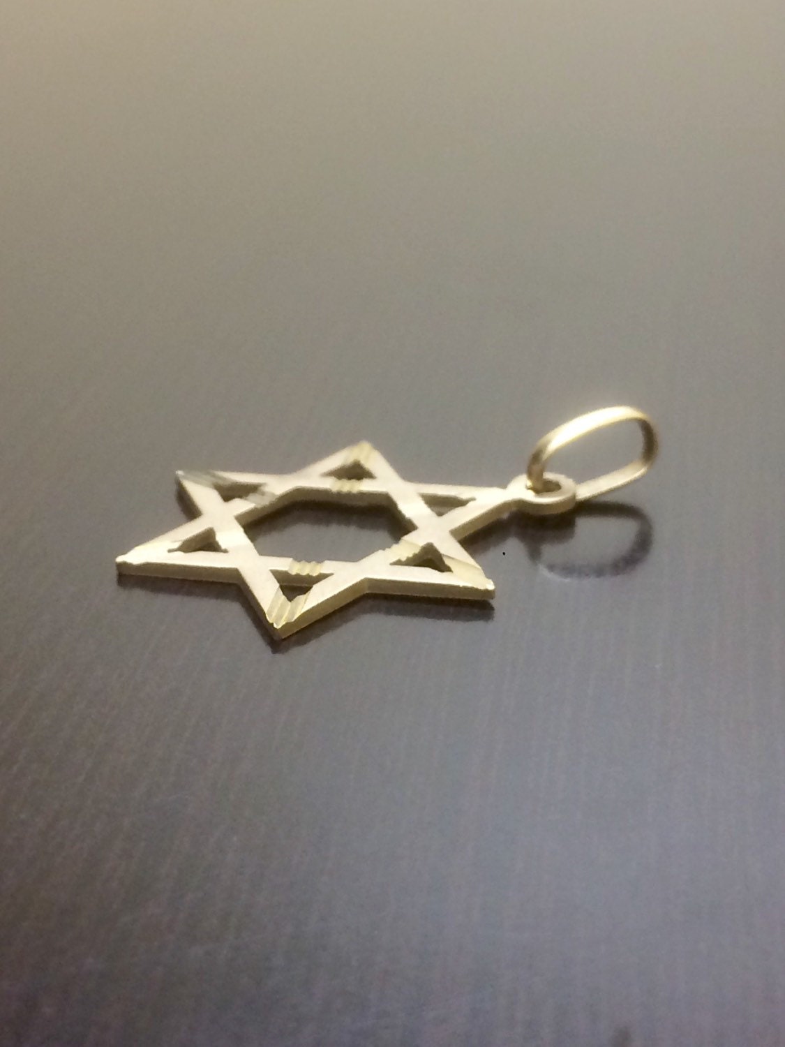 14K Yellow Gold Star of David - 14K Gold Star of David Pendant - 14K ...