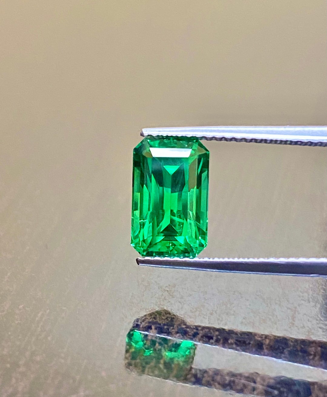 GIA Certified Elongated Radiant Cut Tsavorite Garnet - Amazing Green ...