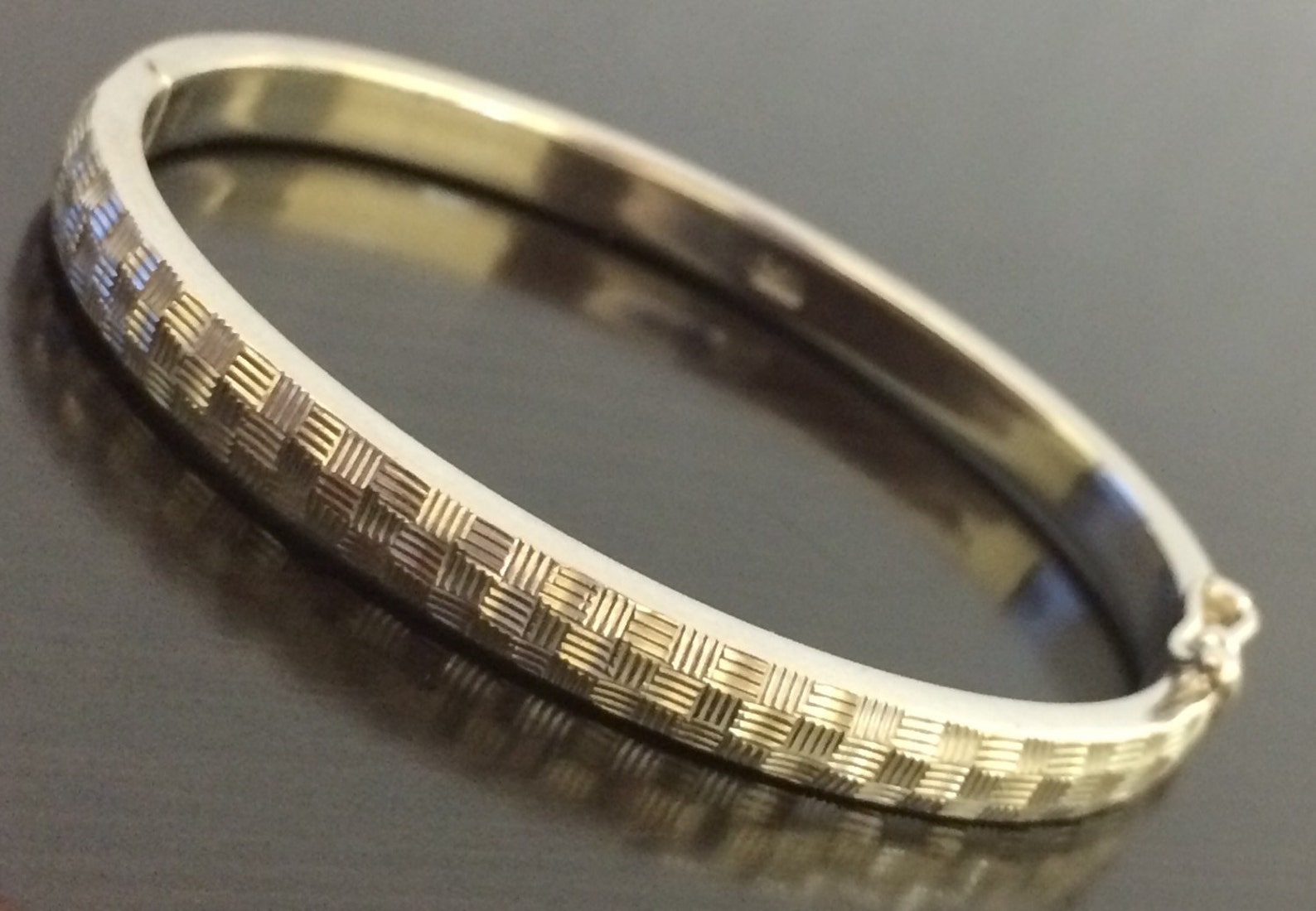 Handmade Unique 14K White Gold Baby Bangle Bracelet - Baby and Children ...