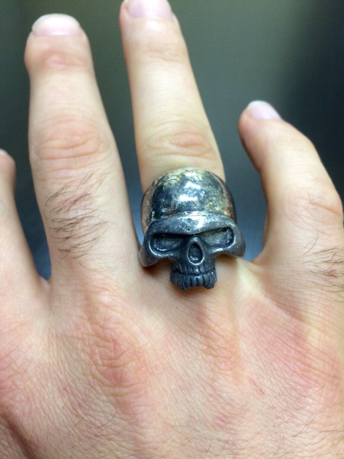 Sterling Silver Handmade Skull Ring Biker Skull Ring - Etsy