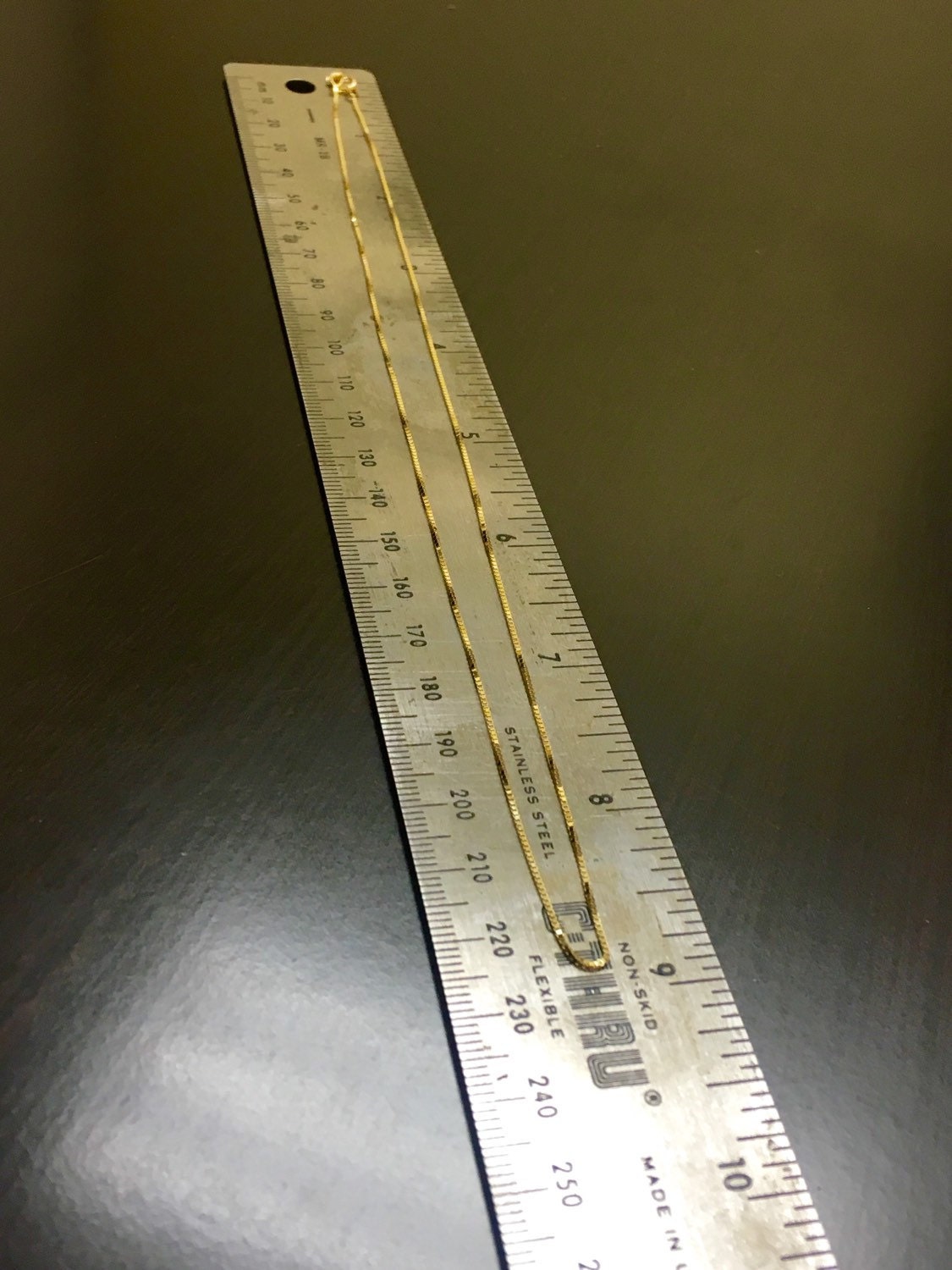 18K Yellow Gold Box Chain Box Chain 18K Gold Necklace 18K | Etsy