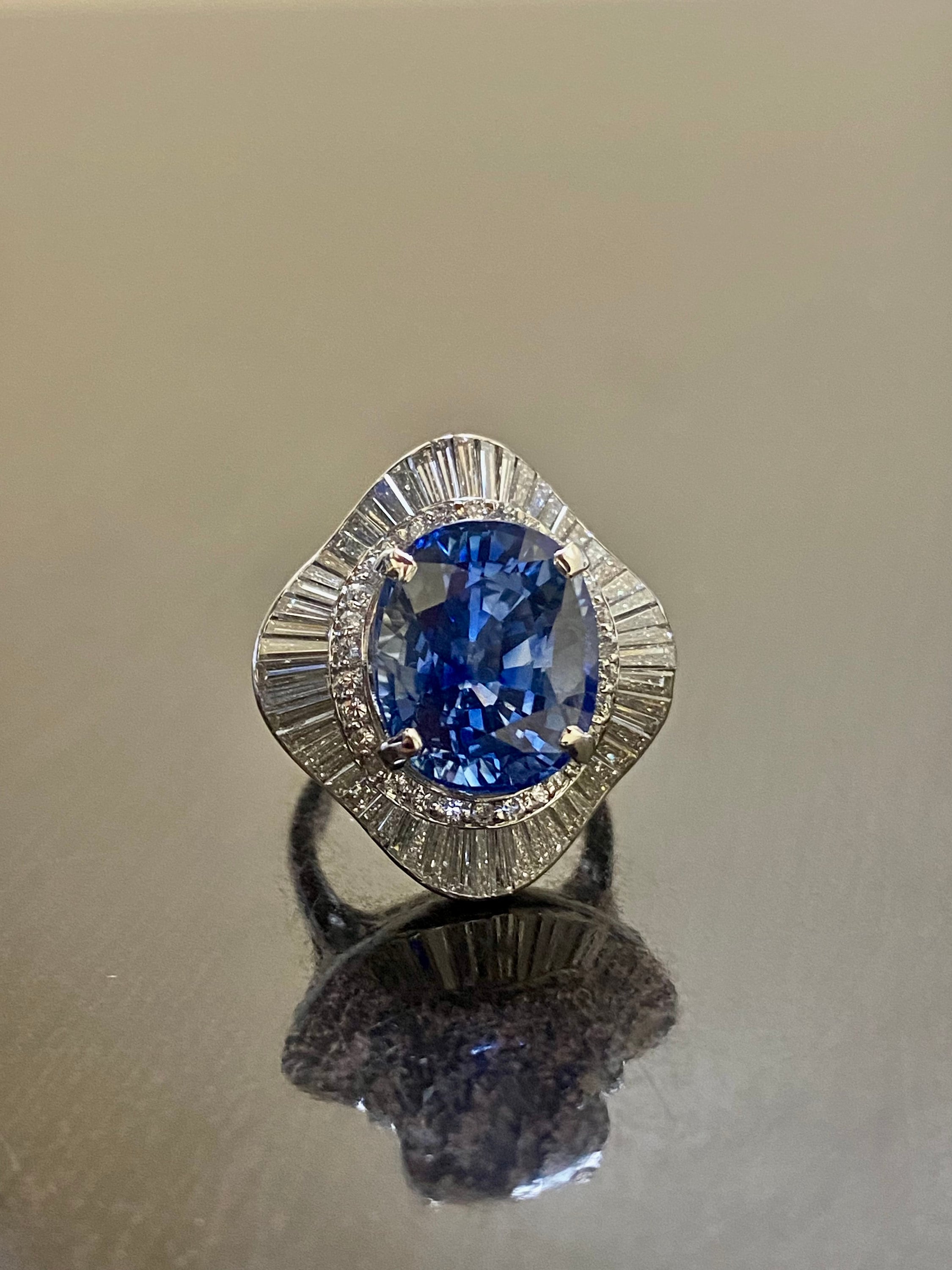 Platinum ceylon sapphire ring store