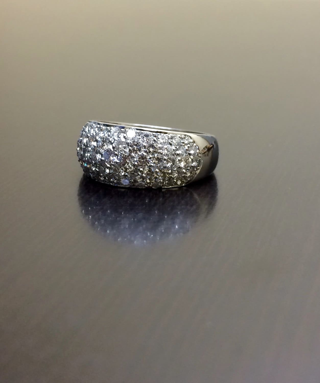 Platinum Diamond Engagement Band Diamond Wedding Band | Etsy