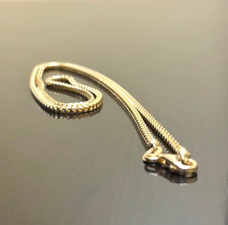 18K Yellow Gold Franco Necklace 18K Gold Franco Chain - Etsy