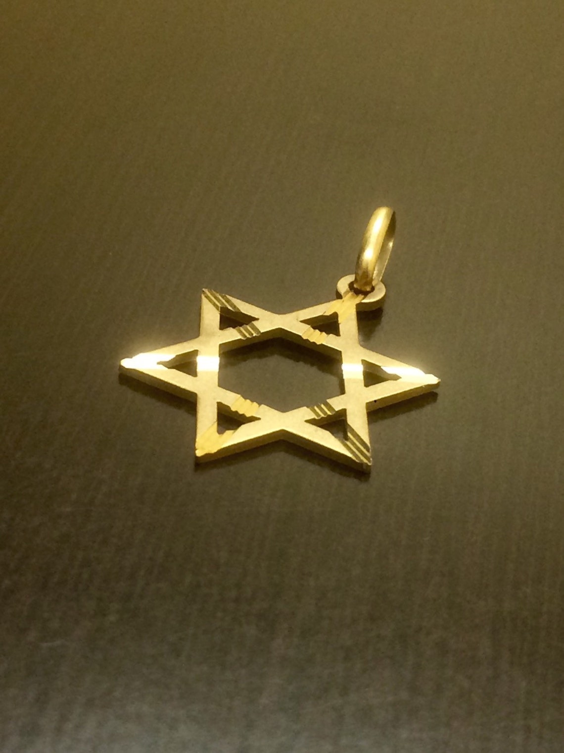 14K Yellow Gold Star of David 14K Gold Star of David Pendant | Etsy
