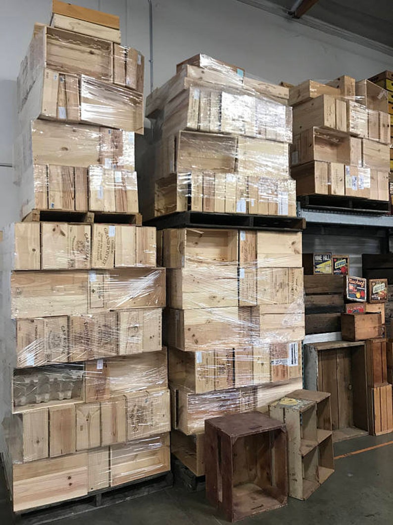 WINE Crate Boxes With LOGOS on LONG Side rare | Etsy