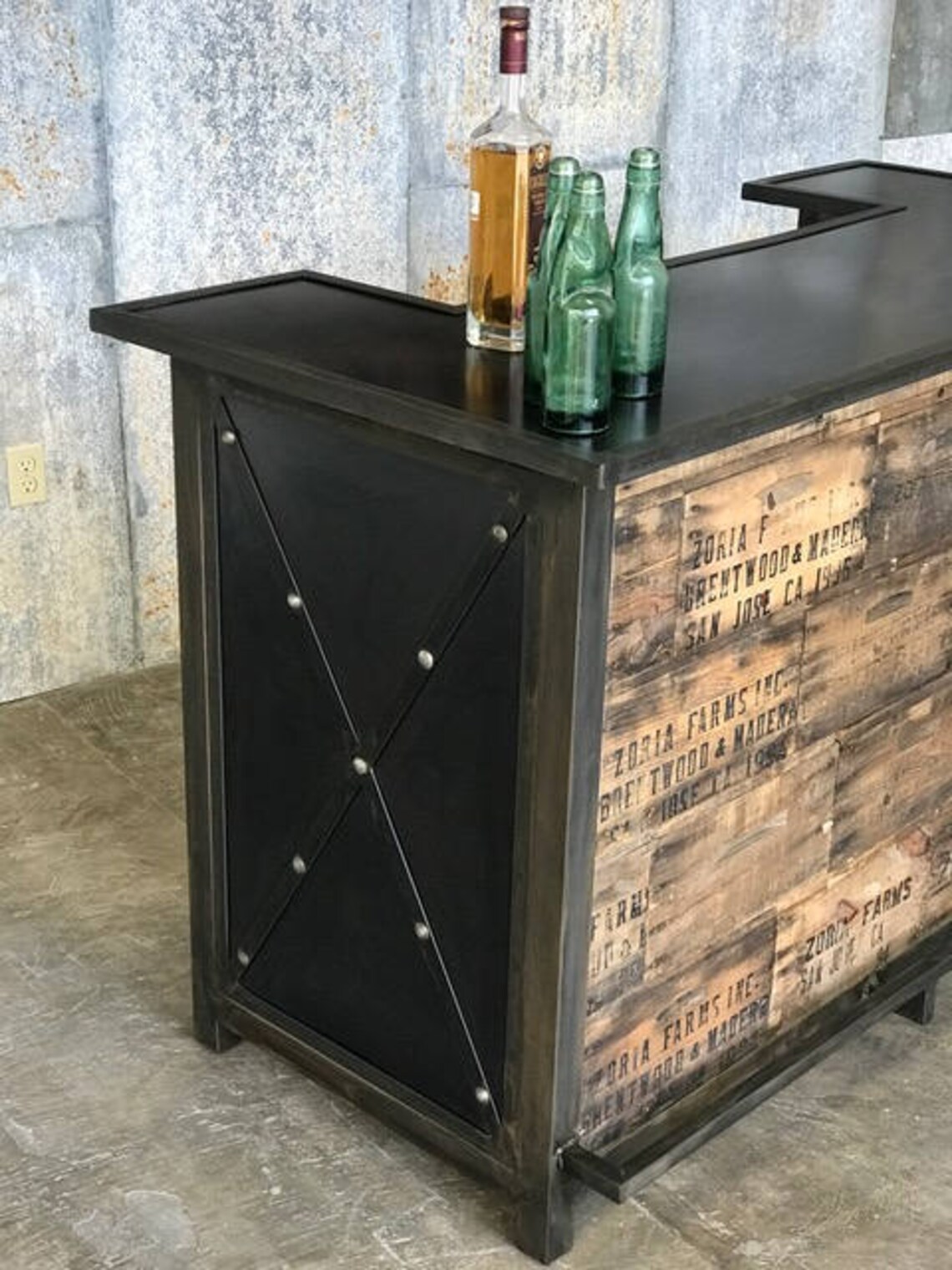 Liquor Bar Cabinet Hostess Stand Desk Custom Made furniture | Etsy