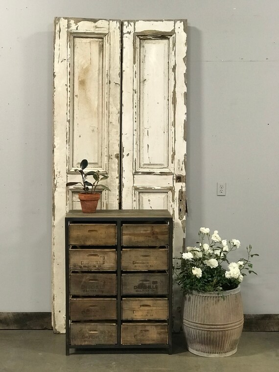 Tallboy Dresser Vintage Crates Reclaimed Wood Custom Crate Furniture Etsy