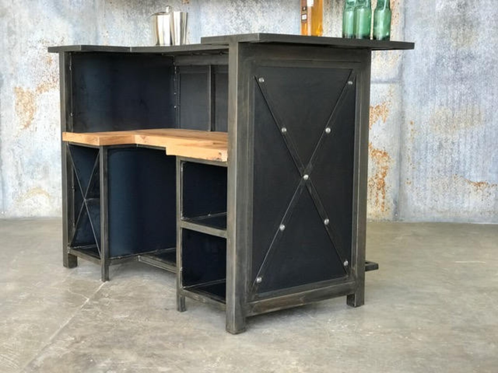 Liquor Bar Cabinet Hostess Stand Desk Custom Made Furniture - Etsy UK